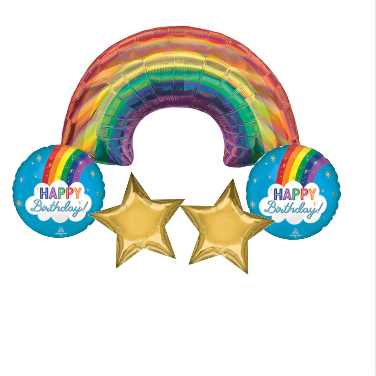 Rainbow Birthday Balloon Bouquet – Art Factory Play Cafe and Party Place