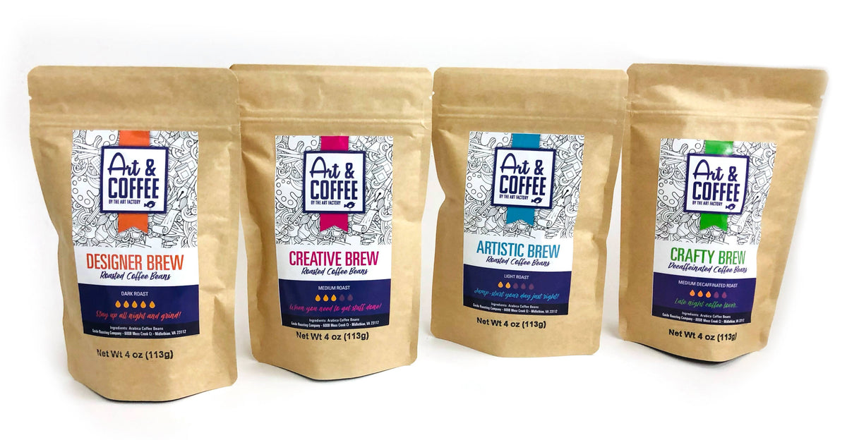 Inspired Coffee Bean Sampler Set – Art Factory Play Cafe and Party Place