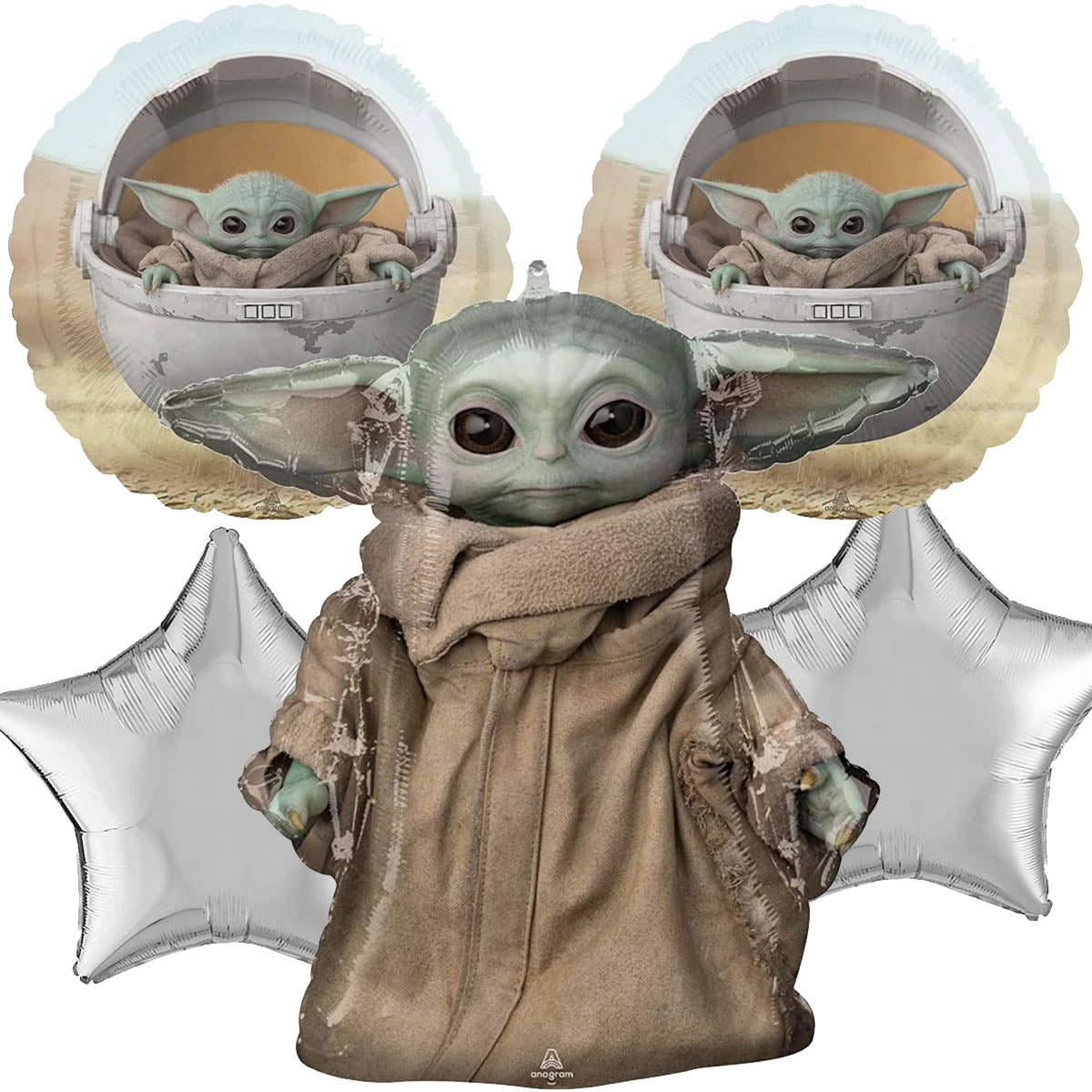 Grogu Baby Yoda Balloon Bouquet – Art Factory Play Cafe and Party Place